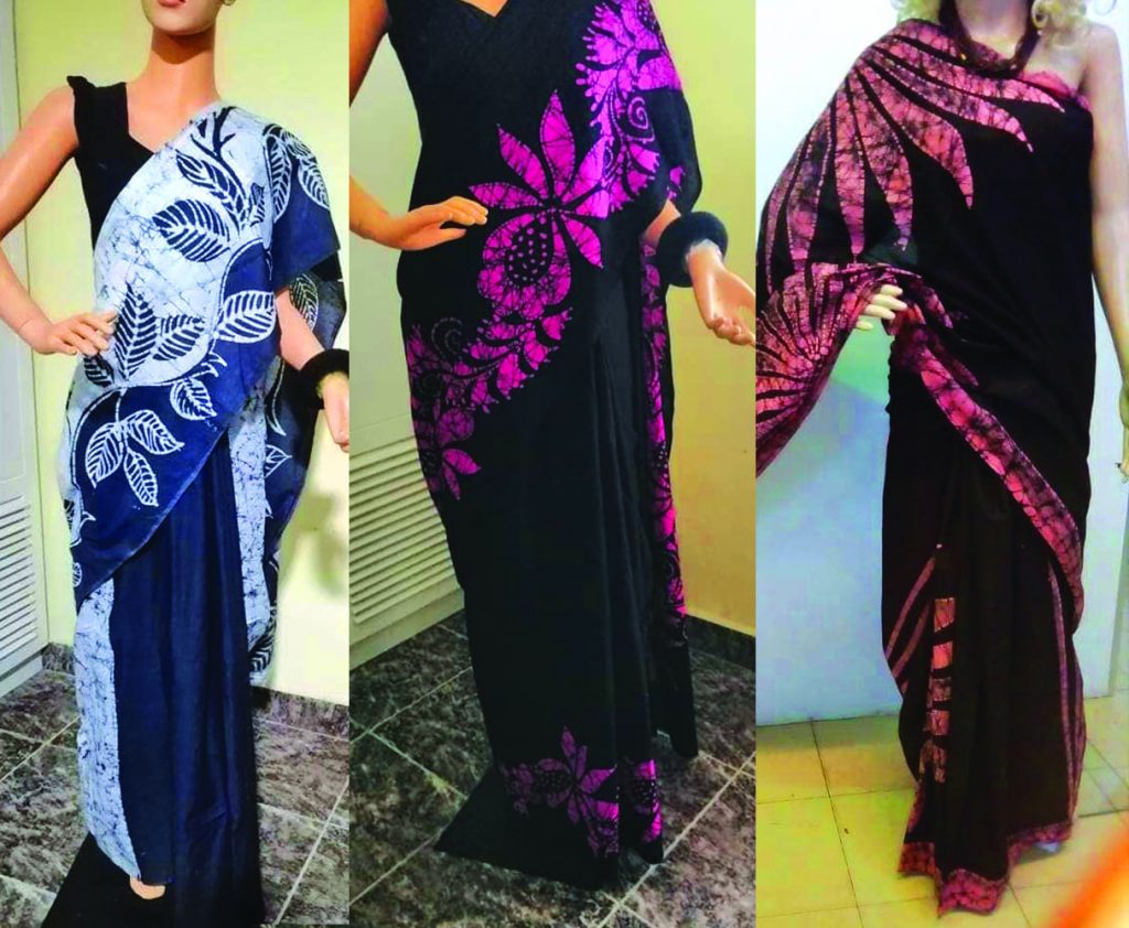 Super Voile Bathik Saree | Design 1013 - Ceylone.lk