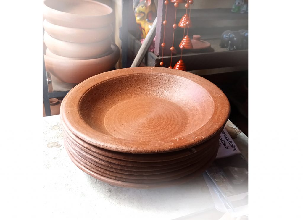 Clay Dinner Plate - Mati Pigan Hand Made [ Basic Quality ][D5] - Ceylone.lk