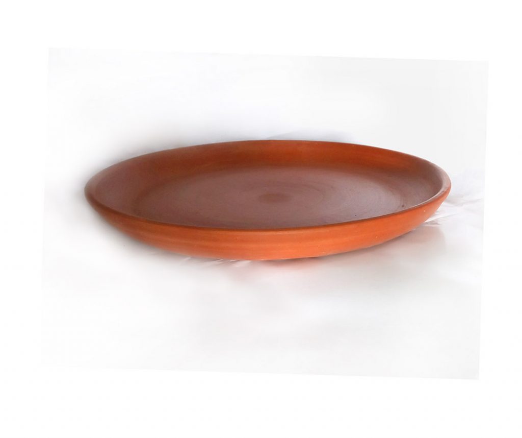Clay Dinner Plate - Hand Made [ D2] - Ceylone.lk